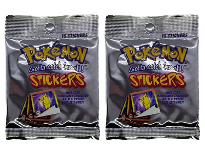 Lot of (2) 1999 Pokemon Artbox Stickers Series 1 Factory Sealed Booster ...