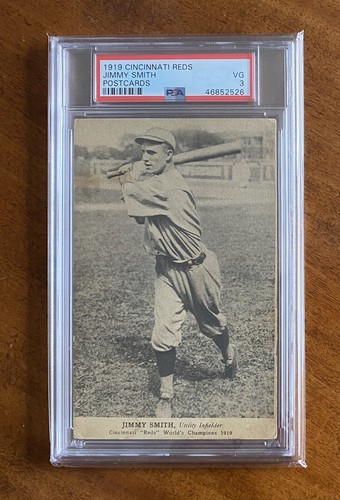 1919 Cincinnati Reds Postcard Jimmy Smith PSA 3 World Series Champions ...