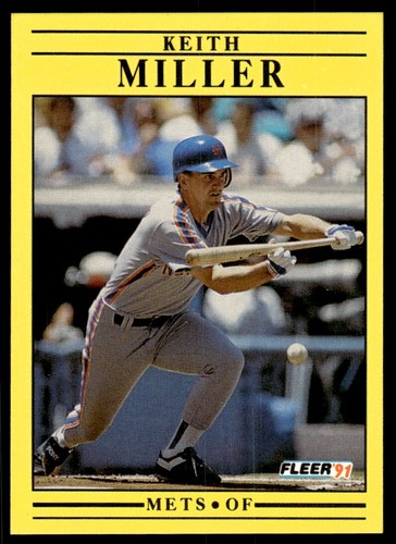 1991 Fleer Baseball Card Keith Miller New York Mets #155 | eBay