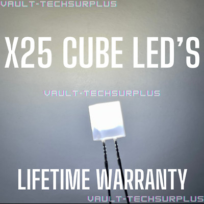 12V White 5mm Cube LED Resistor Built In GM Instrument Panel Upgrade ...