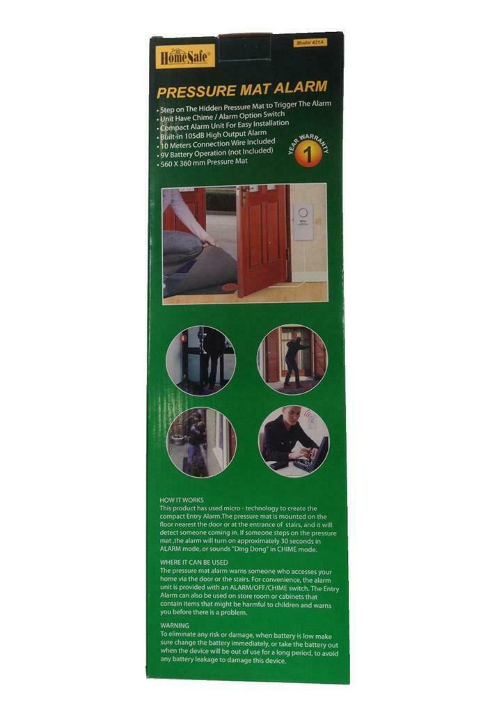 B7 Hidden DOORMAT ALARM Shop Entry Alert Chime PRESSURE ACTIVATED Door ...
