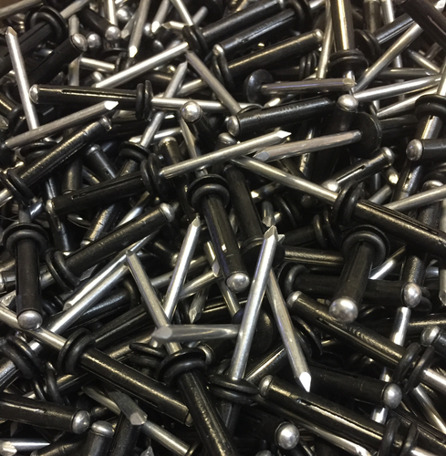 50 Kayak Tri Bulb Rivets ALUMINIUM 3/16 Grip Rivet BLACK Pop Rivet ...