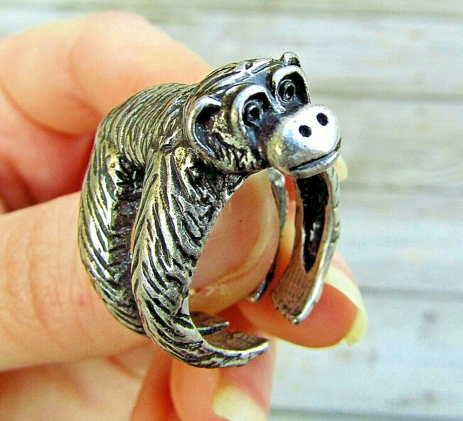 Chimpanzee Ring - Adjustable Wrap Ring for Primate Lovers - Great Apes ...