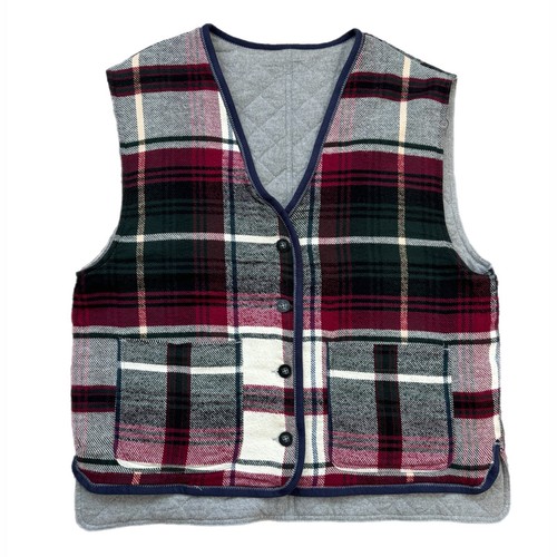 Mens Reversible Plaid Flannel Vest Colours Alexander Julian L Quilted ...