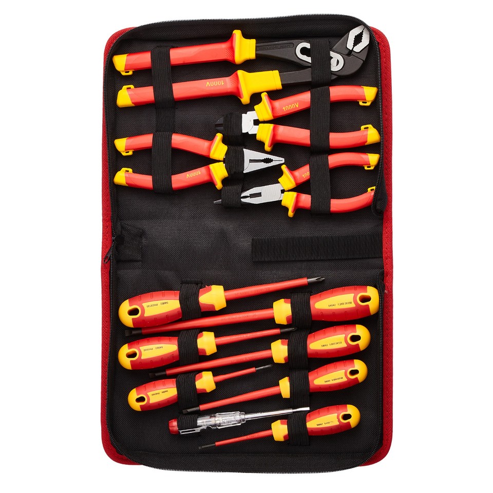 Insulated Screwdriver Set 12-Piece Insulated Tool Set for Electricians ...
