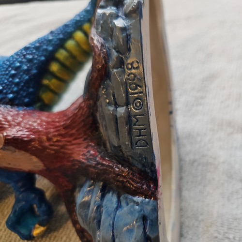 1998 Doc Holliday Molds Vintage DHM Blue and yellow Dragon. 11x10x5 | eBay