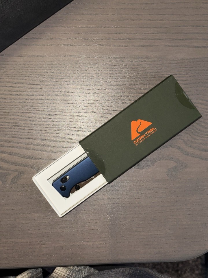 Ozark Trail VALOR 14c28n Cobalt Aluminum Slide Lock Knife | eBay