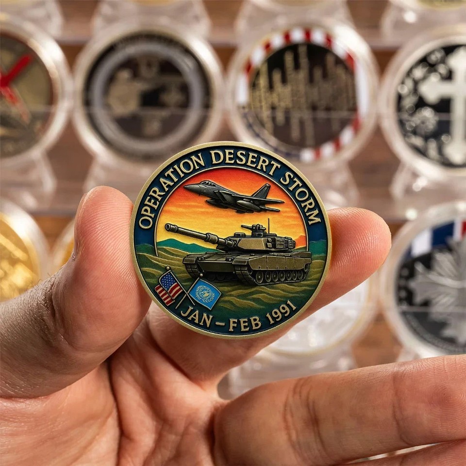 Gulf War Operation Desert Storm Challenge Coin Military Veteran Gifts ...