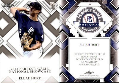 ELIJAH HURT Rookie 2023 Leaf Perfect Game National Showcase RC #164 | eBay