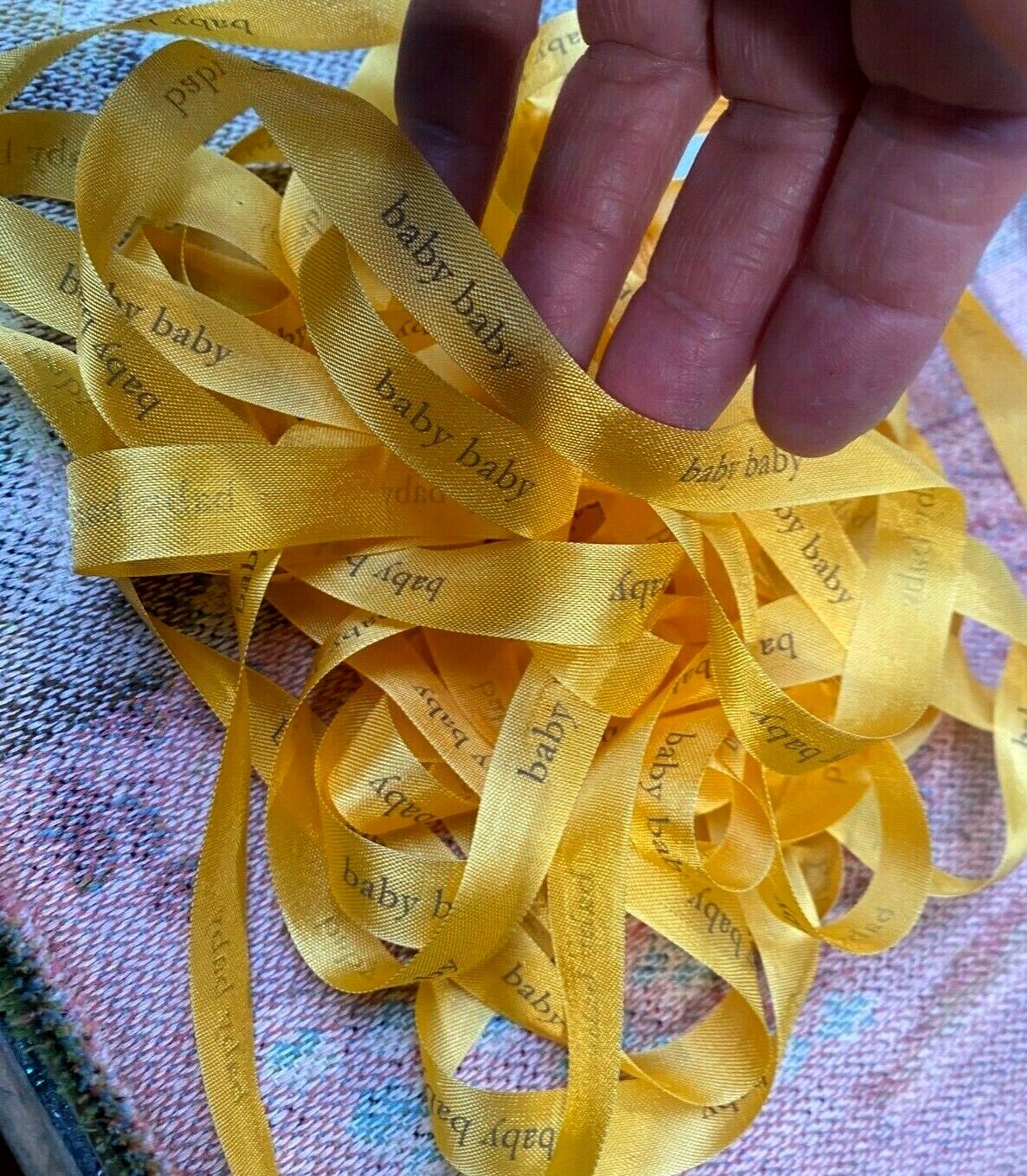 Novelty 1/2" Rayon Ribbon Bright Yellow baby baby 1yd Made in USA | eBay