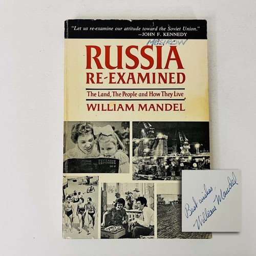 Russia Re-Examined SIGNED Paperback Book By William Mandel Military USSR Vintage | eBay