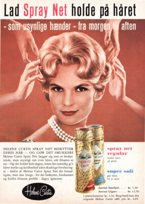 1962 Helene Curtis Spray Net: Holde Pa Haret Dutch Vintage Print Ad | eBay