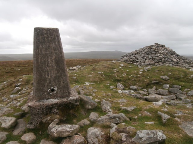 Photo A3 Trig point and cairn, Cosdon Beacon, Dartmoor Ramsley c2019 | eBay