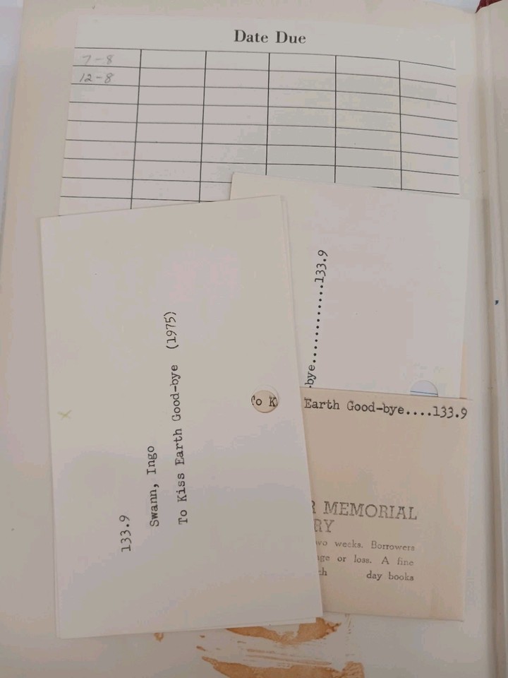 To Kiss Earth Good-Bye Ingo Swann 1975 HC w DJ Occult 1st Edition ...