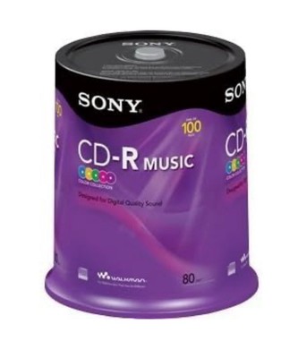 Sony Music CD-R 100 Pack Color Collection 80 min Walkman NEW | eBay