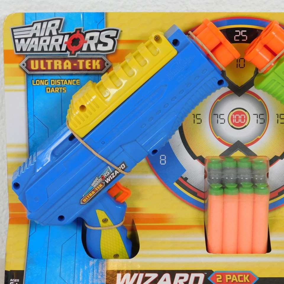 Ultra-Tek Wizard Air Warriors 2 Pack Long Distance 8 Suction Darts up ...