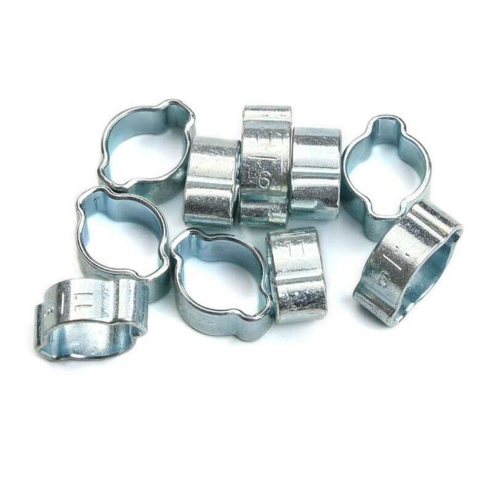 80Pcs Double Ear Clamps O Clips-Crimp O Clip Air Silicone Petrol Fuel ...