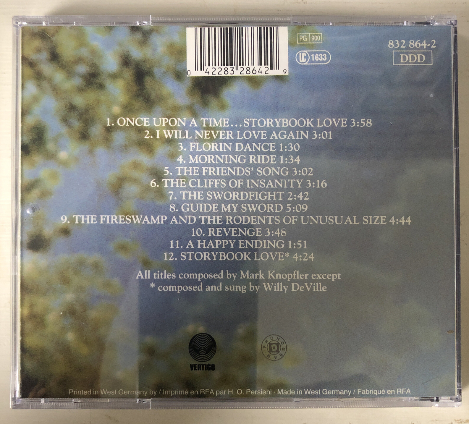MARK KNOPFLER "The Princess Bride" 1987 12Trk CD *Dire Straits *Willy ...