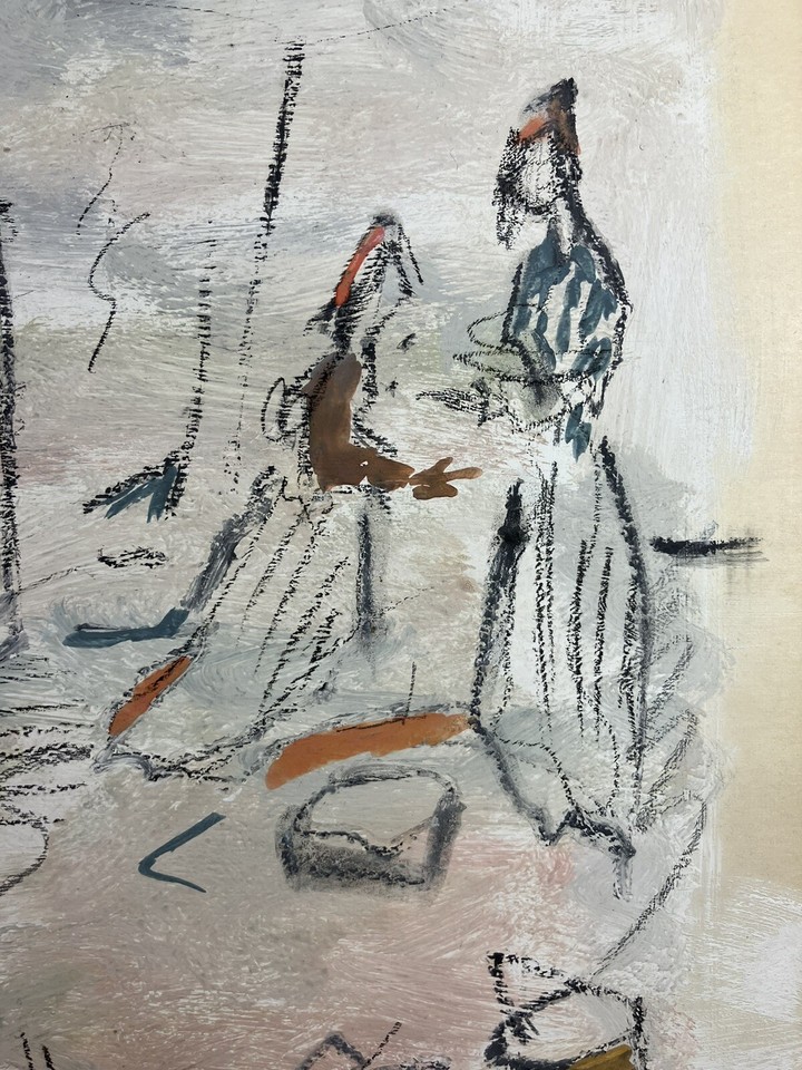 Jacques Pinon (1927-2018) Gouache Portrait Camp Of Gypsies In Camargue ...