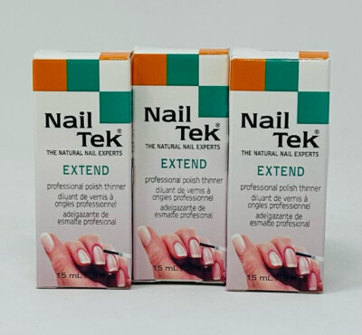 3X Nail Tek EXTEND professional Polish Thinner - Dropper Included 0.5 ...