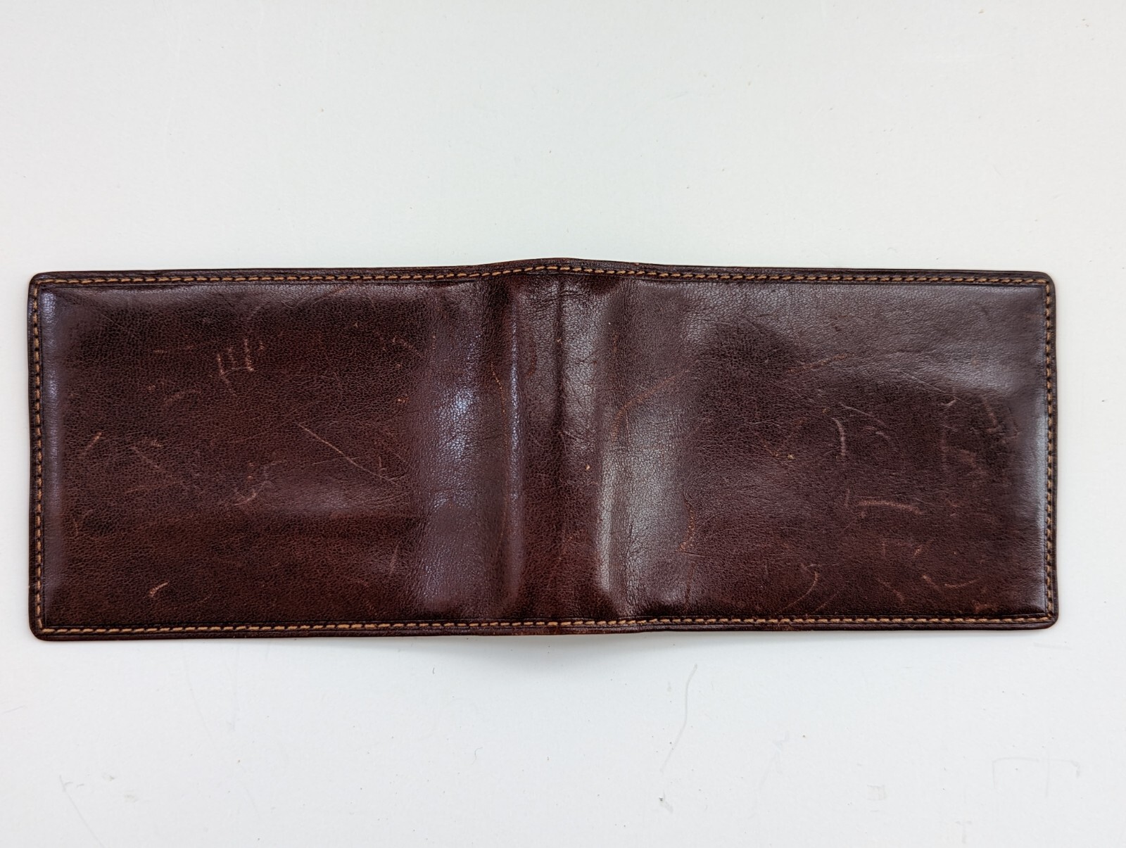 Tony Perotti Italy Brown Leather Bi-Fold Wallet Card Holder Custom ...