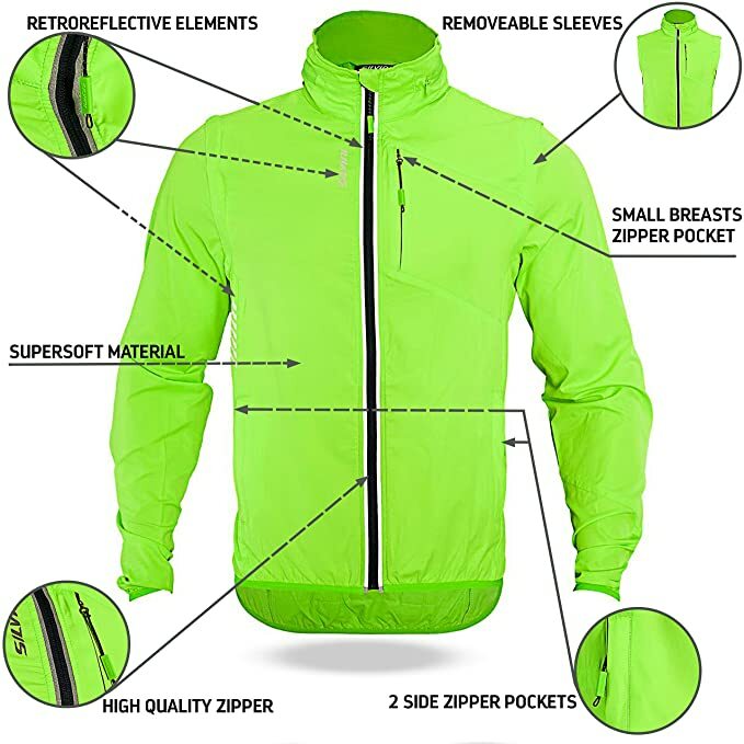 SILVINI Vetta Cycling Jacket Mens Running Jacket for Men Bicycle ...