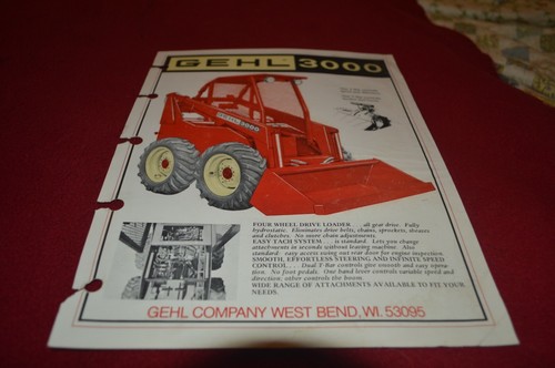 Gehl 3000 Skid Steer Loader Dealer's Brochure AMIL15 ver1 | eBay