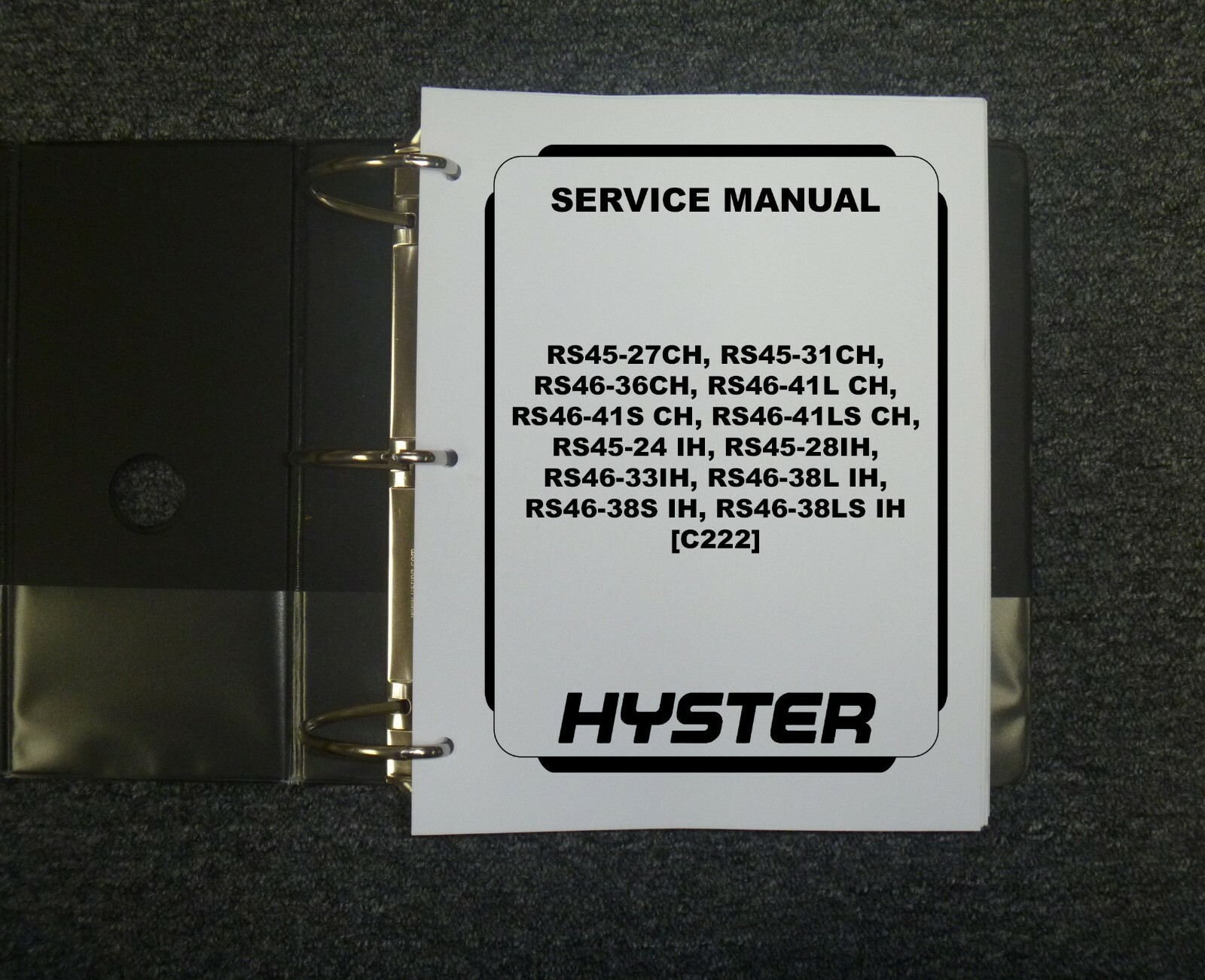 Hyster C222 RS45-27CH RS45-31CH Gas Forklift Truck Shop Service Repair ...