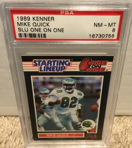 1989 Kenner Starting Lineup Mike Quick PSA 8 One On One | eBay