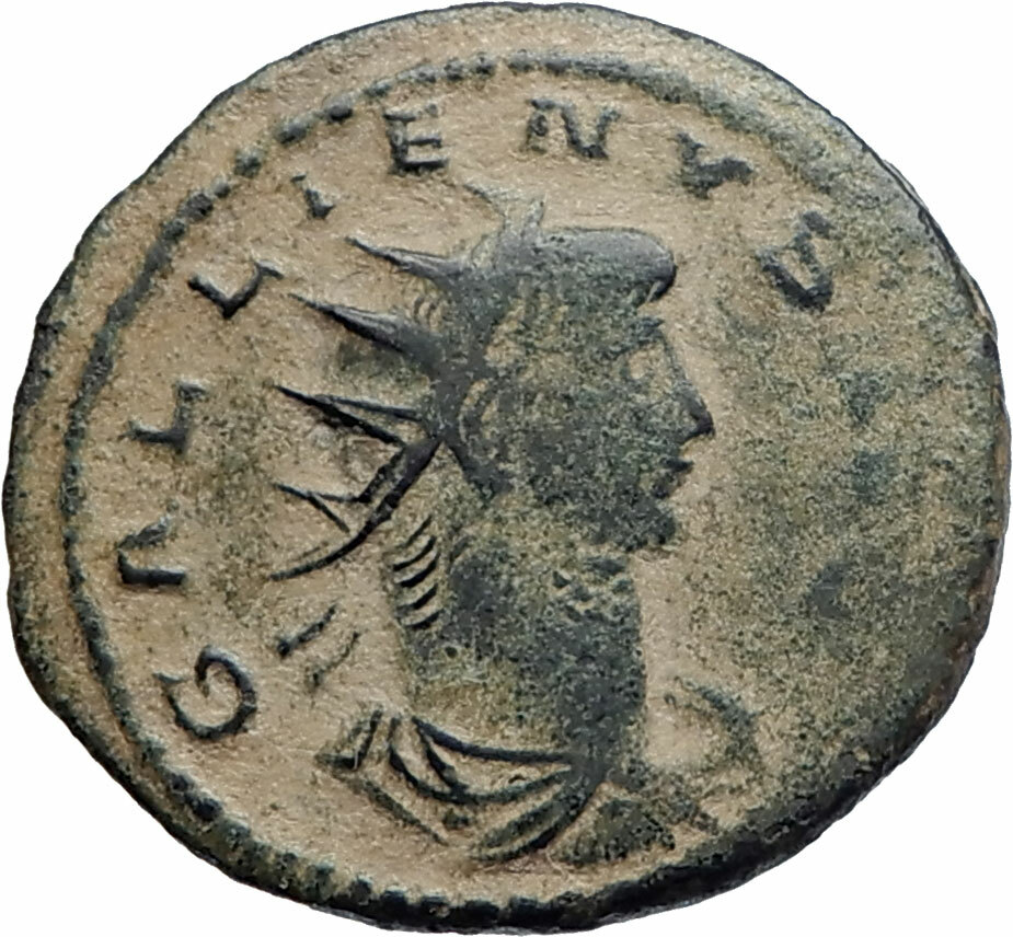 GALLIENUS Authentic Ancient 266AD Antioch Genuine Roman Coin w NEPTUNE ...