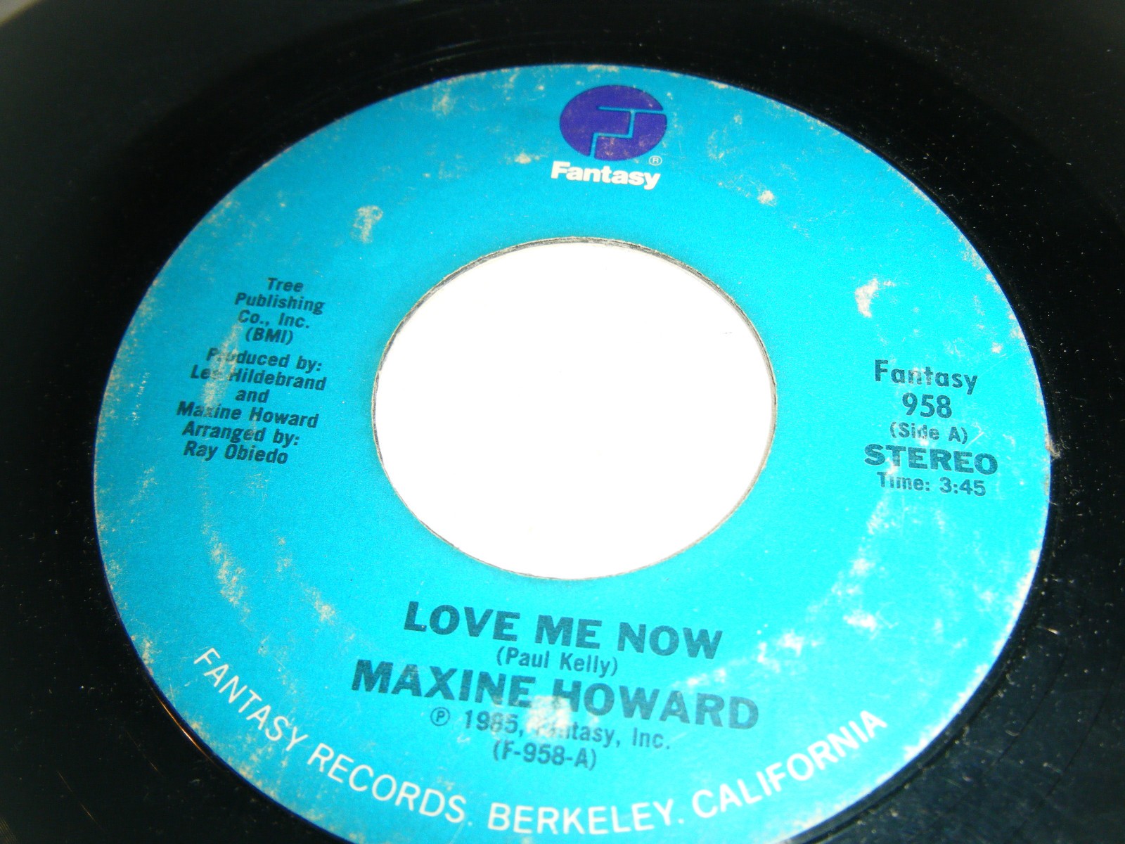 MAXINE HOWARD Rare 45 Love Me Now / Free Spirit Blues 1985 Fantasy 958 ...