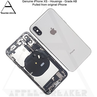 Genuine Apple iPhone Xs REAR BACK CHASSIS HOUSING WITH PARTS GRADE AB ...