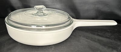 Vintage Corning Ware Skillet Pan Range Topper N-8 1/2-B Frost White ...