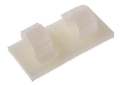 HellermannTyton Cable Clip Natural Self Adhesive Nylon Fixing Clip, 9mm ...