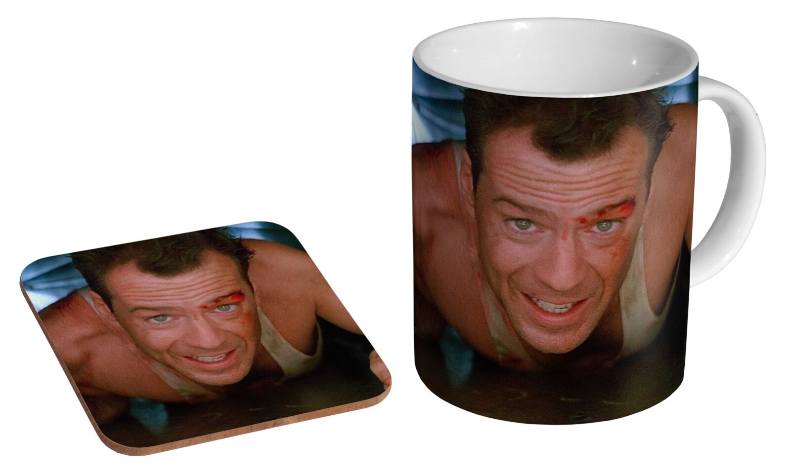 Bruce Willis Die Hard Vent - Coffee / Tea Mug And Coaster Gift Set | eBay