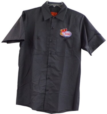 Esso Gasoline Vintage Logo Work Shirt S-6X, ML-3XLL EXXON Standard Oil ...