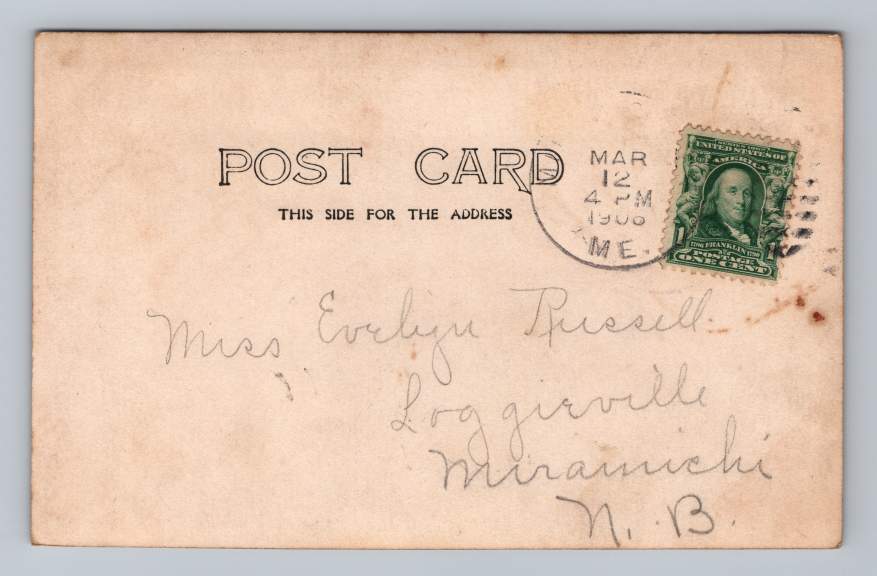 "Your Grandfather & Him" Pipe-Smoking Man RPPC Antique Maine Photo 1906 ...