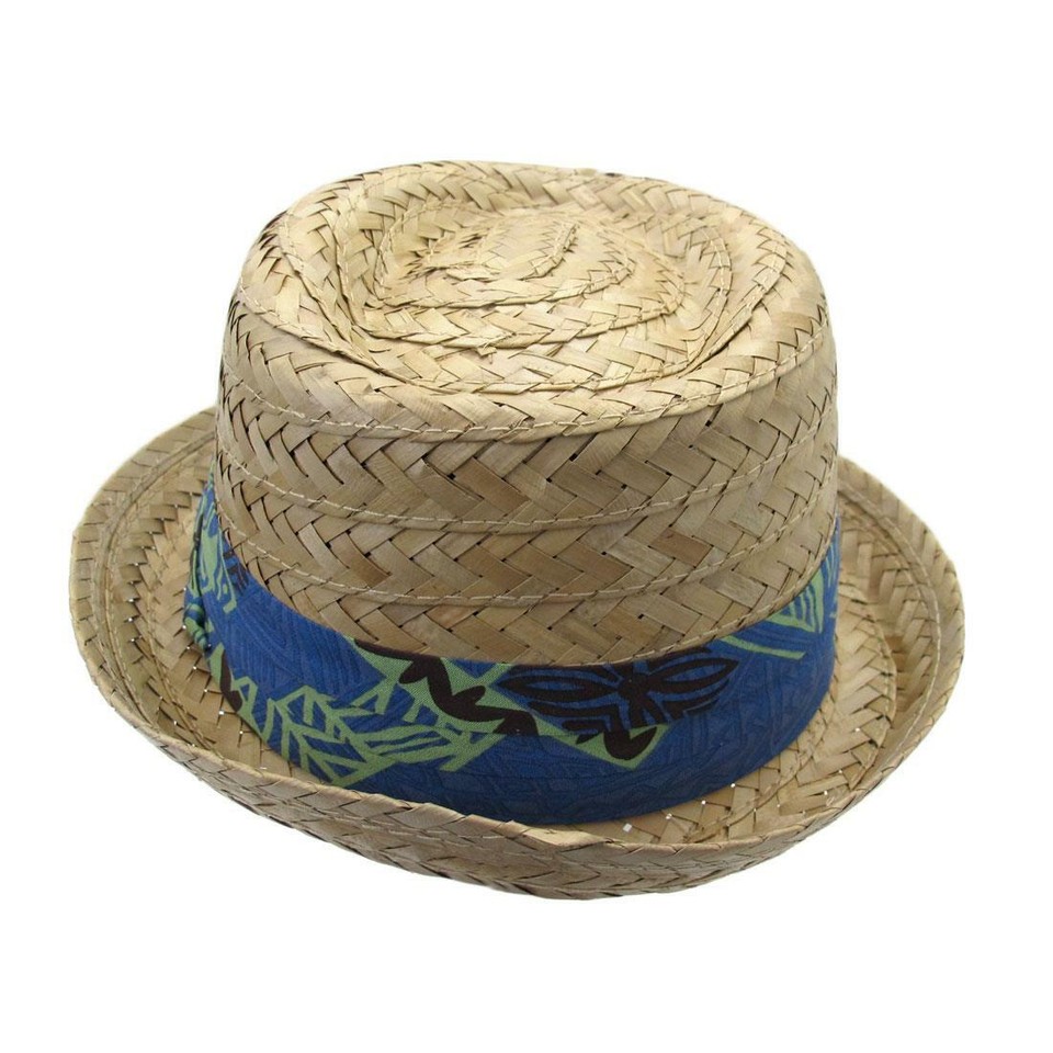 Unisex Ole Headwear Natural Beach Hat with Blue Tribal Band One Size | eBay
