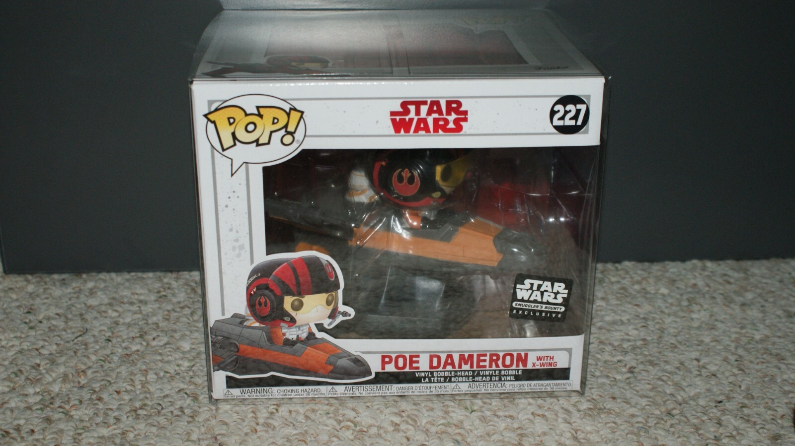 Funko Pop Star Wars Poe Dameron with X-Wing #227 (Smuggler's Bounty) | eBay