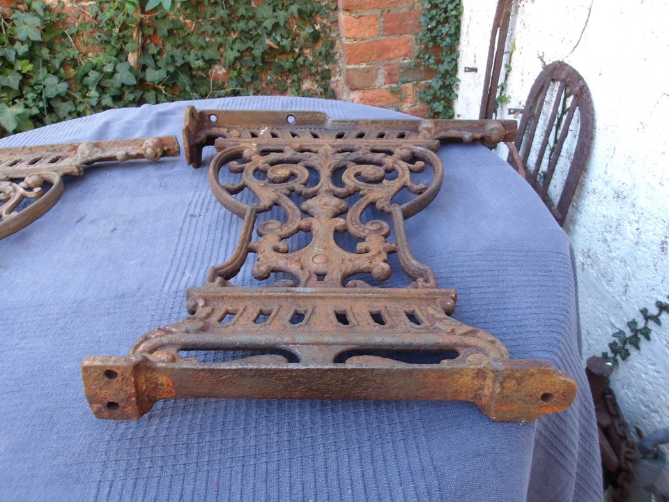 Pair of Vintage Cast Iron Decorative Table Legs | eBay UK