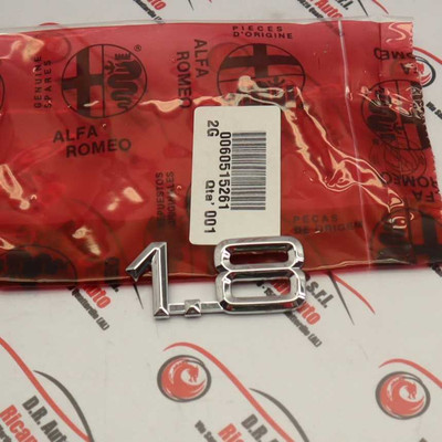 Emblème Sigle Modèle ALFA 155-75-33 1.8 Cod. 60515261 Nouveau Original ...