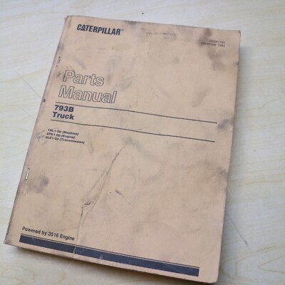 CAT Caterpillar 793B Dump Truck Parts Manual Book Catalog quarry spare ...
