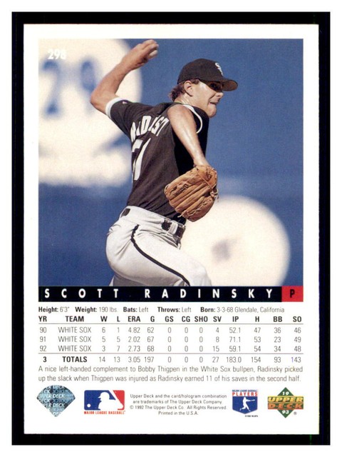 1993 Upper Deck - #298 Scott Radinsky for sale online | eBay