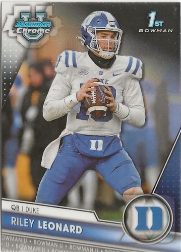 2023 Bowman Chrome University Riley Leonard RC Indianapolis Colts (E ...