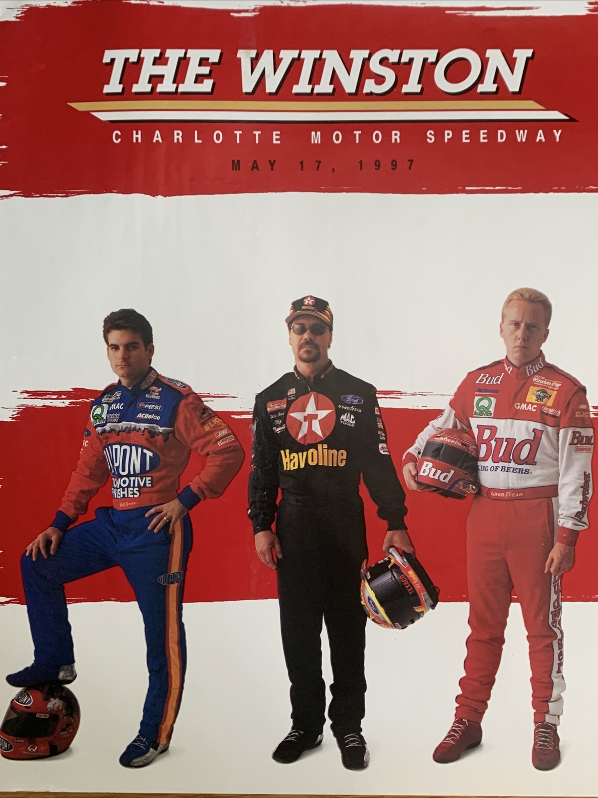 1997 The Winston NASCAR Driver Poster Charlotte - Earnhardt Allison ...