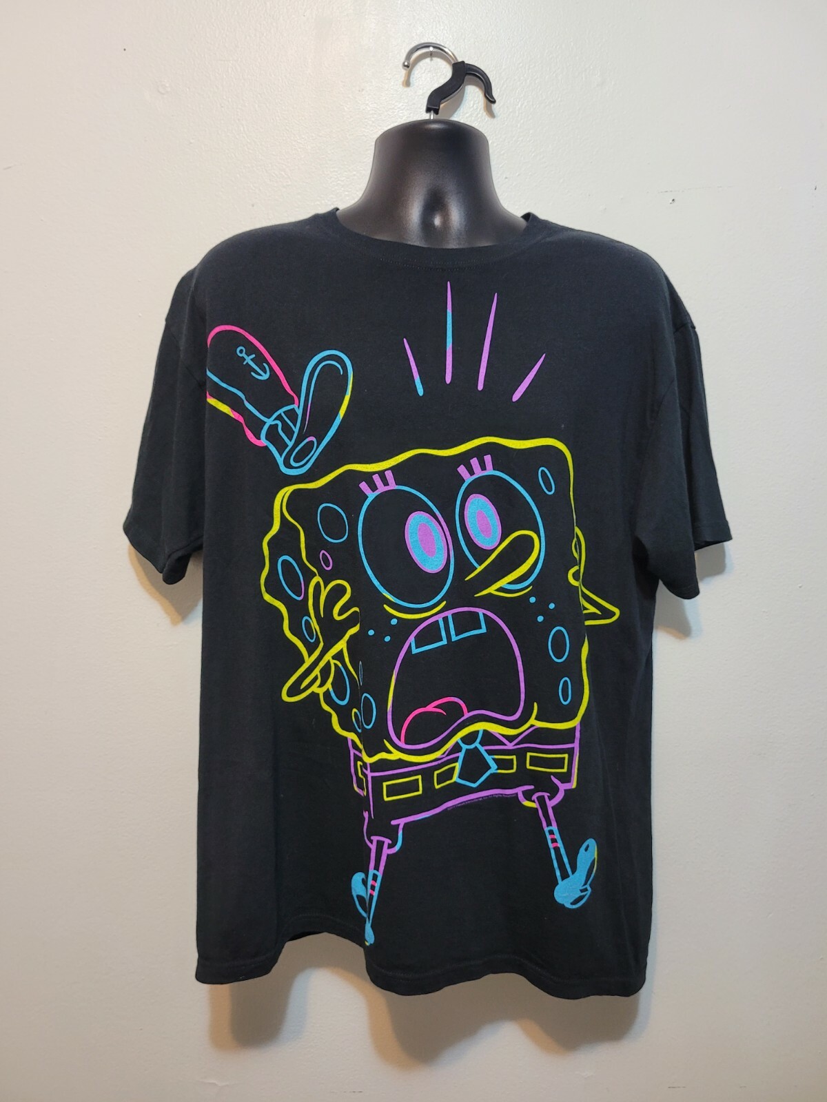 MF Brand SpongeBob SquarePants Black Neon Men's Graph… - Gem