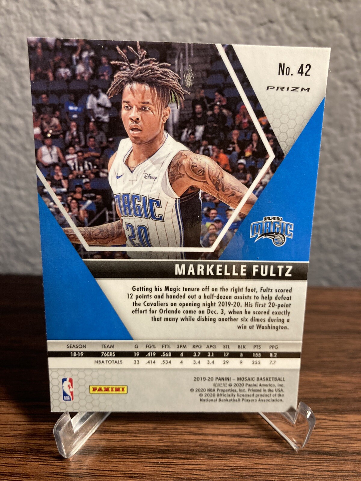 Markelle Fultz 2019-20 Panini Prizm Mosaic #42 Green Refractor Holo ...