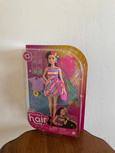 BARBIE TOTALLY HAIR, BRUNETTE with RAINBOW STREAKS New in box | eBay