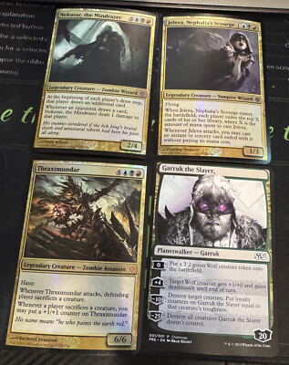 4 Oversized *FOIL* Commander cards Magic the Gathering MTG Garruk ...