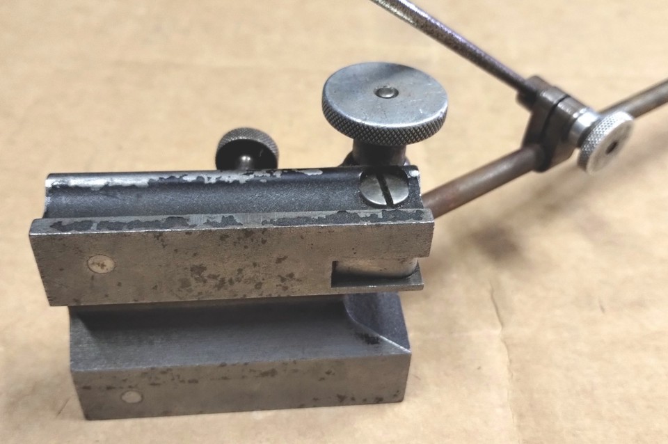 LS Starrett Vintage machinist measuring Tool Dial Indicator Holder base ...